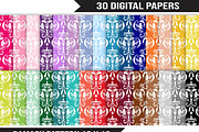 Damask Digital Paper Pack - Rainbow, a Pattern Graphic by Leska's Digitals
