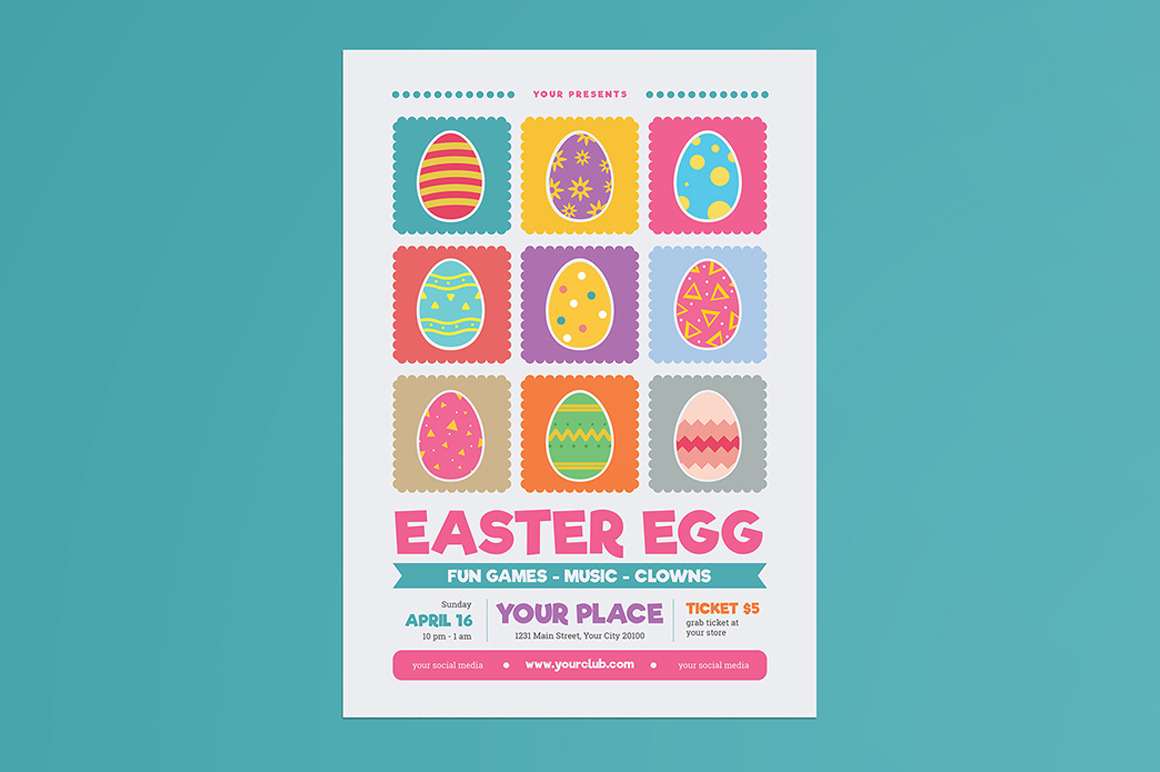 Easter Egg Hunt Flyer, a Flyer Template by Guuver