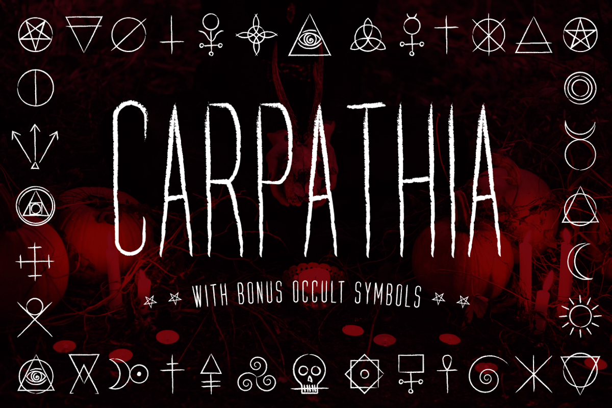 Carpathia Typeface + Extras, a Symbol Font by Von Type Co