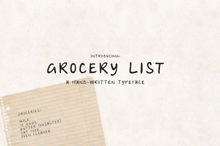 Grocery List: A Handwritten Font, a Font by Slab Serif Studio