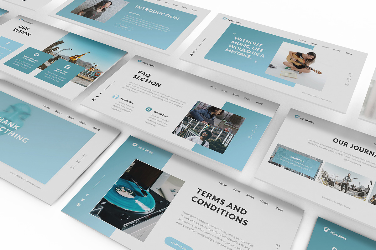 Music Keynote Presentation Template, a Presentation Template by ...