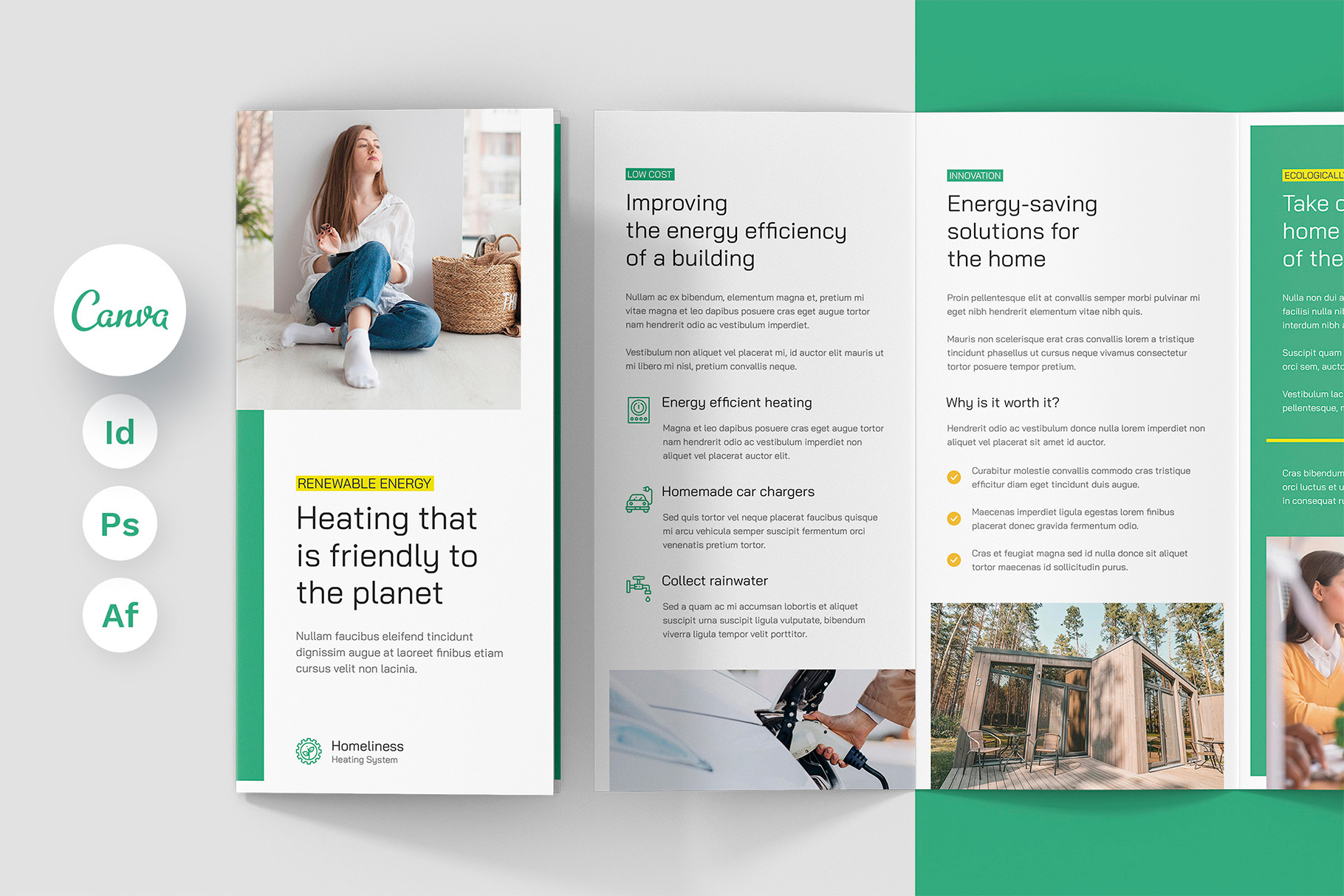 Heating System Brochure Tri-Fold Canva