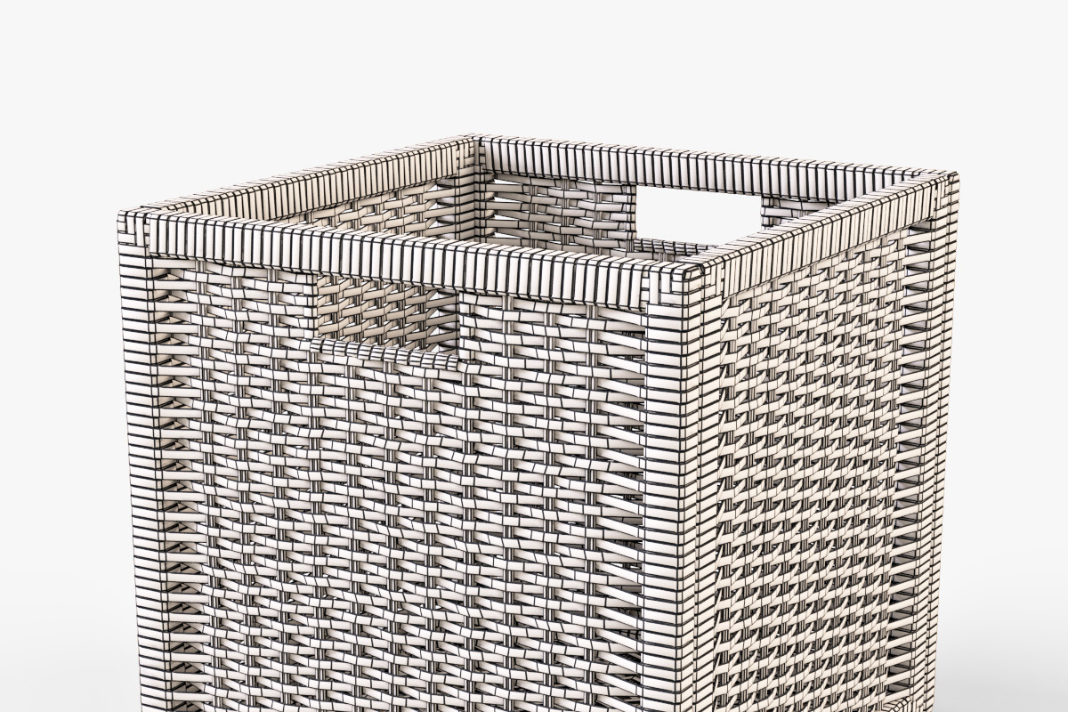 Rattan Basket Ikea Branas Natural, an Object 3D Model by Markelos