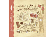 London clip art and paper set, an Illustration by GraphicMarket ...