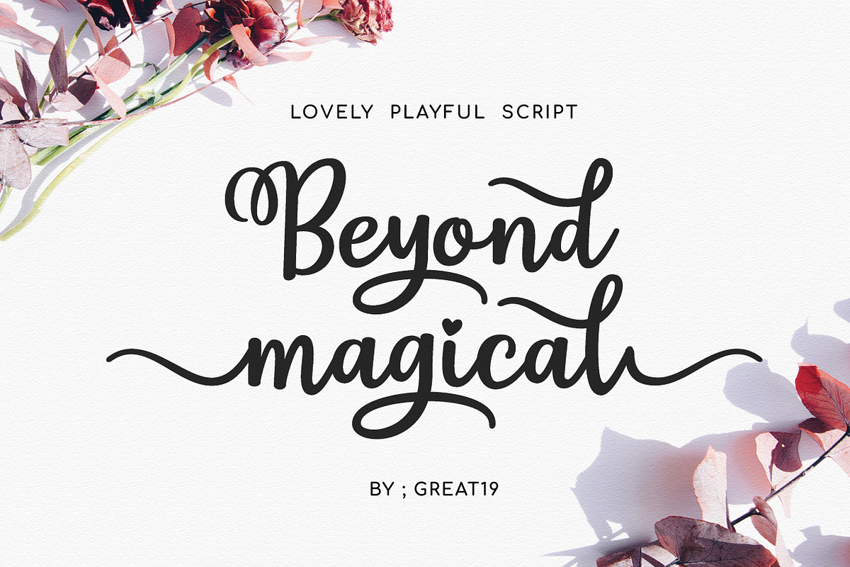 Beyond Magical Script, a Script Font by great19 | Creative Market