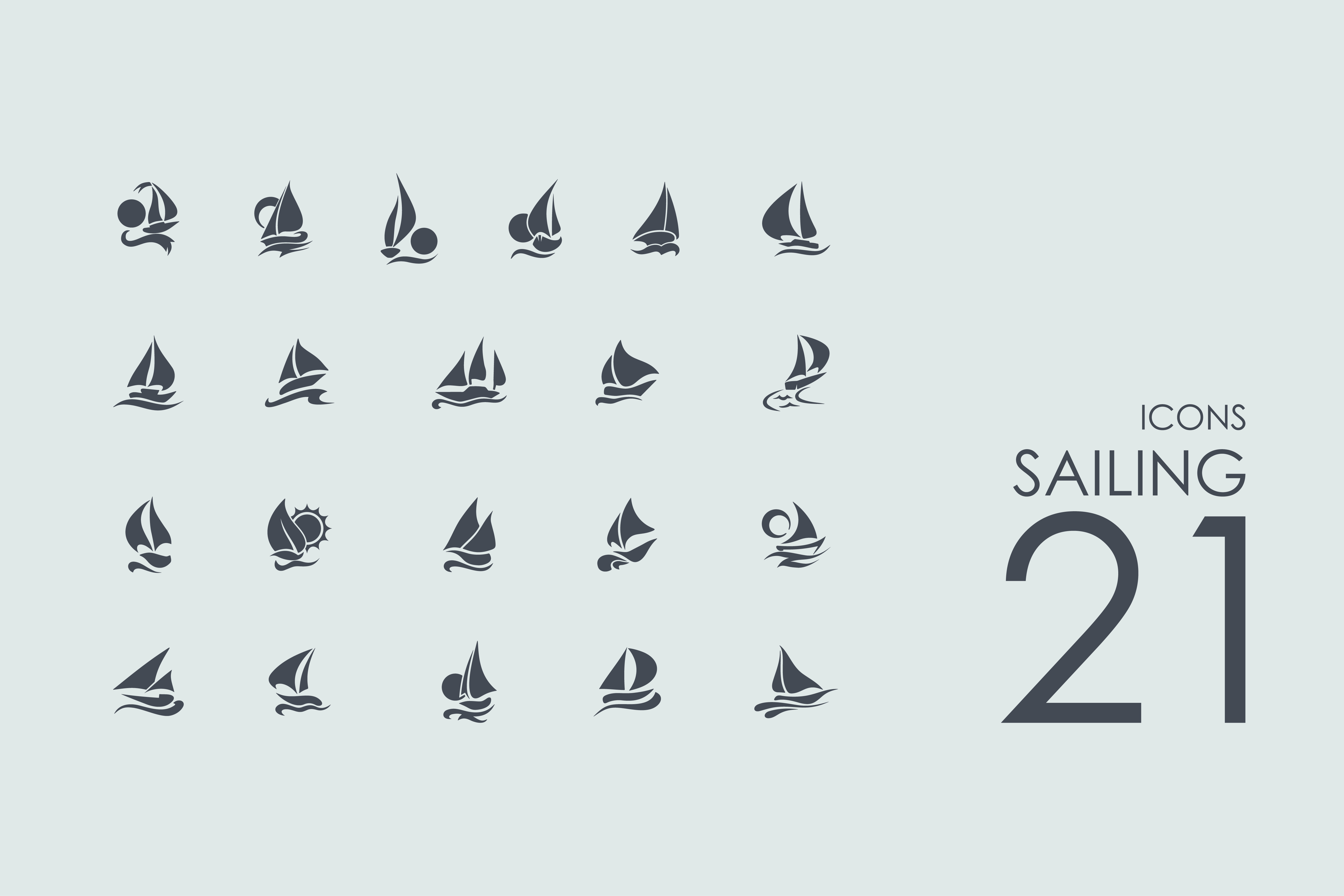21 Sailing icons, an Icon by Palau