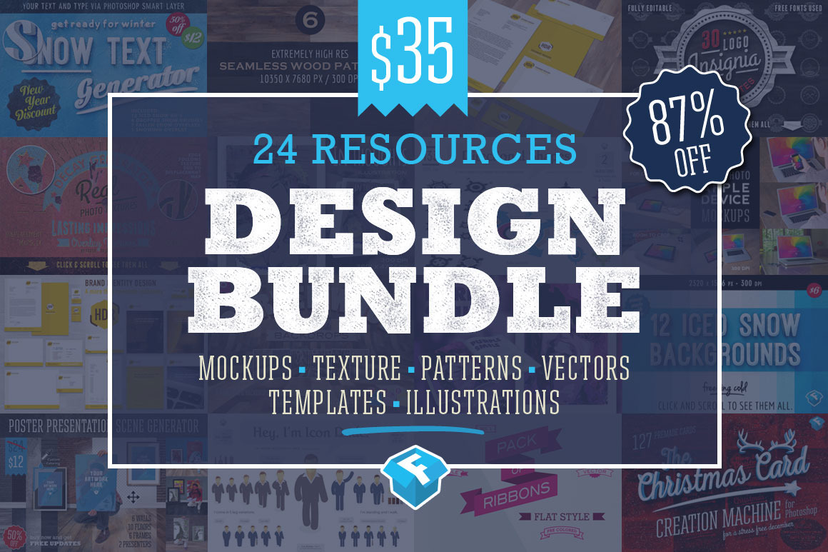 24 Design Resources Discount Bundle, a Templates & Theme by Fresh ...