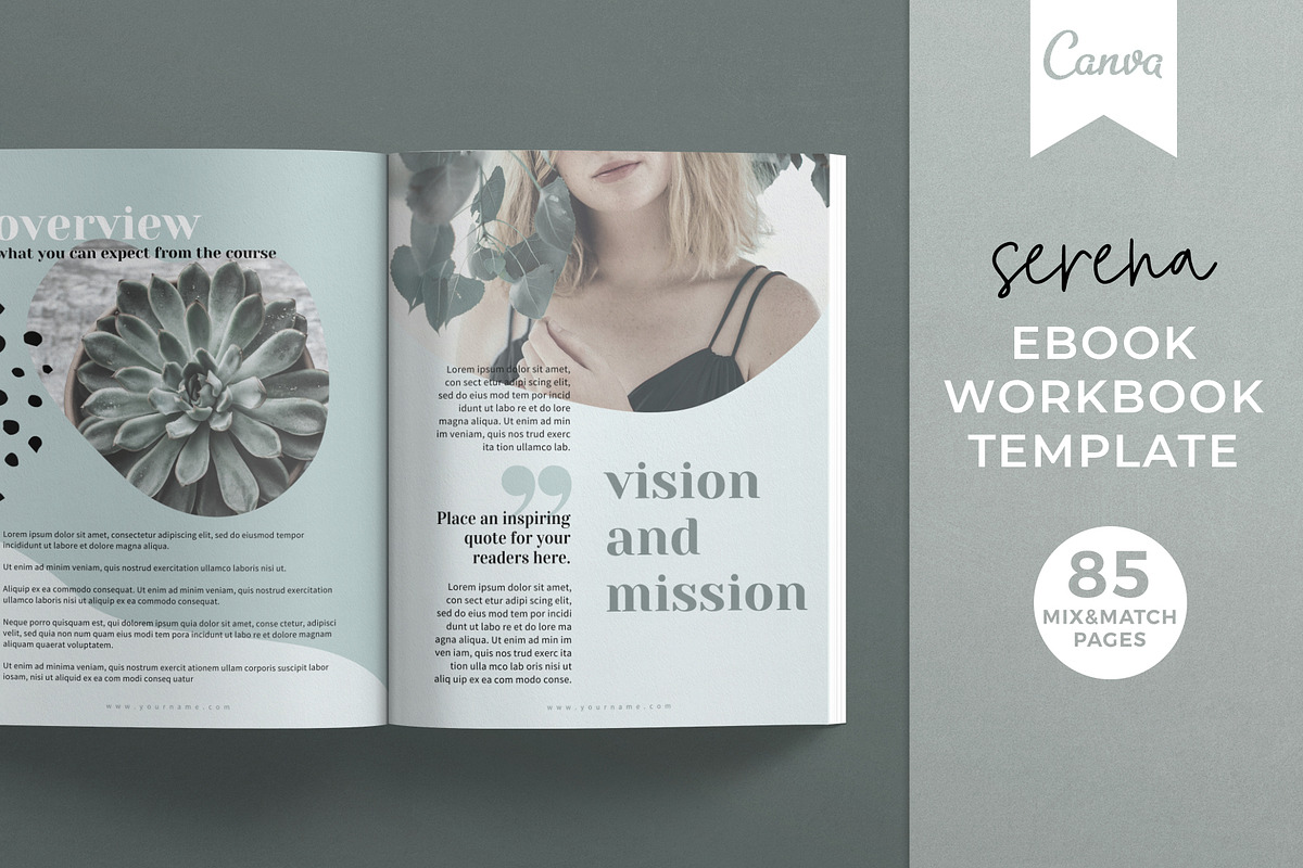 Course Workbook Template for Canva, a Templates & Theme by Miri ...