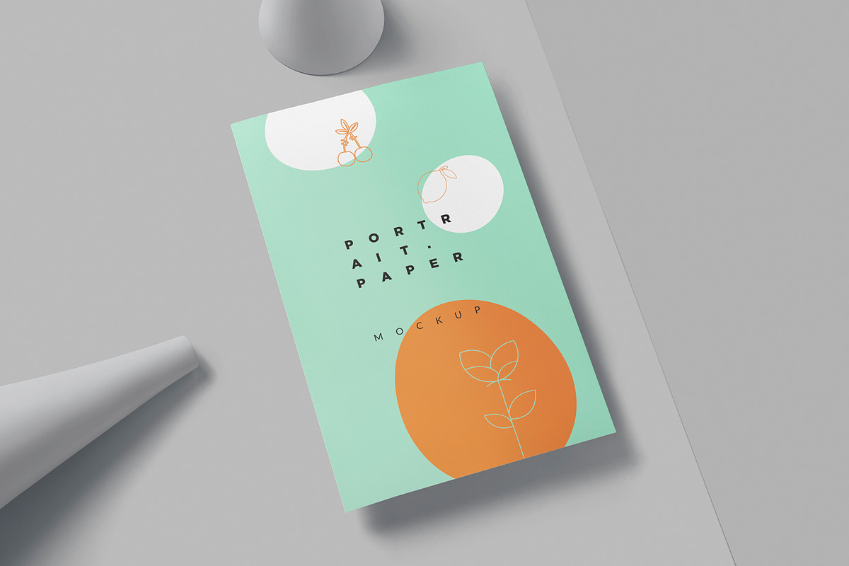 US Half Letter Size Paper Mockups, a Print Template by DesignNeutrons ...