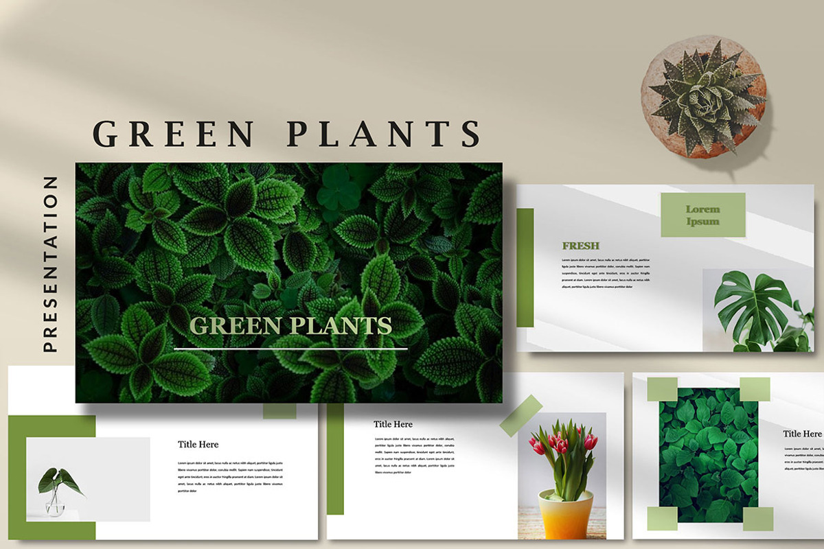 Green Plants - Nature Powerpoint, a Presentation Template by Putra Khan