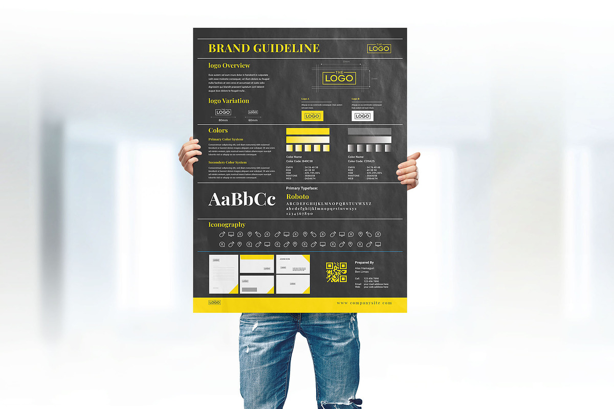 A3 Brand Guideline poster template