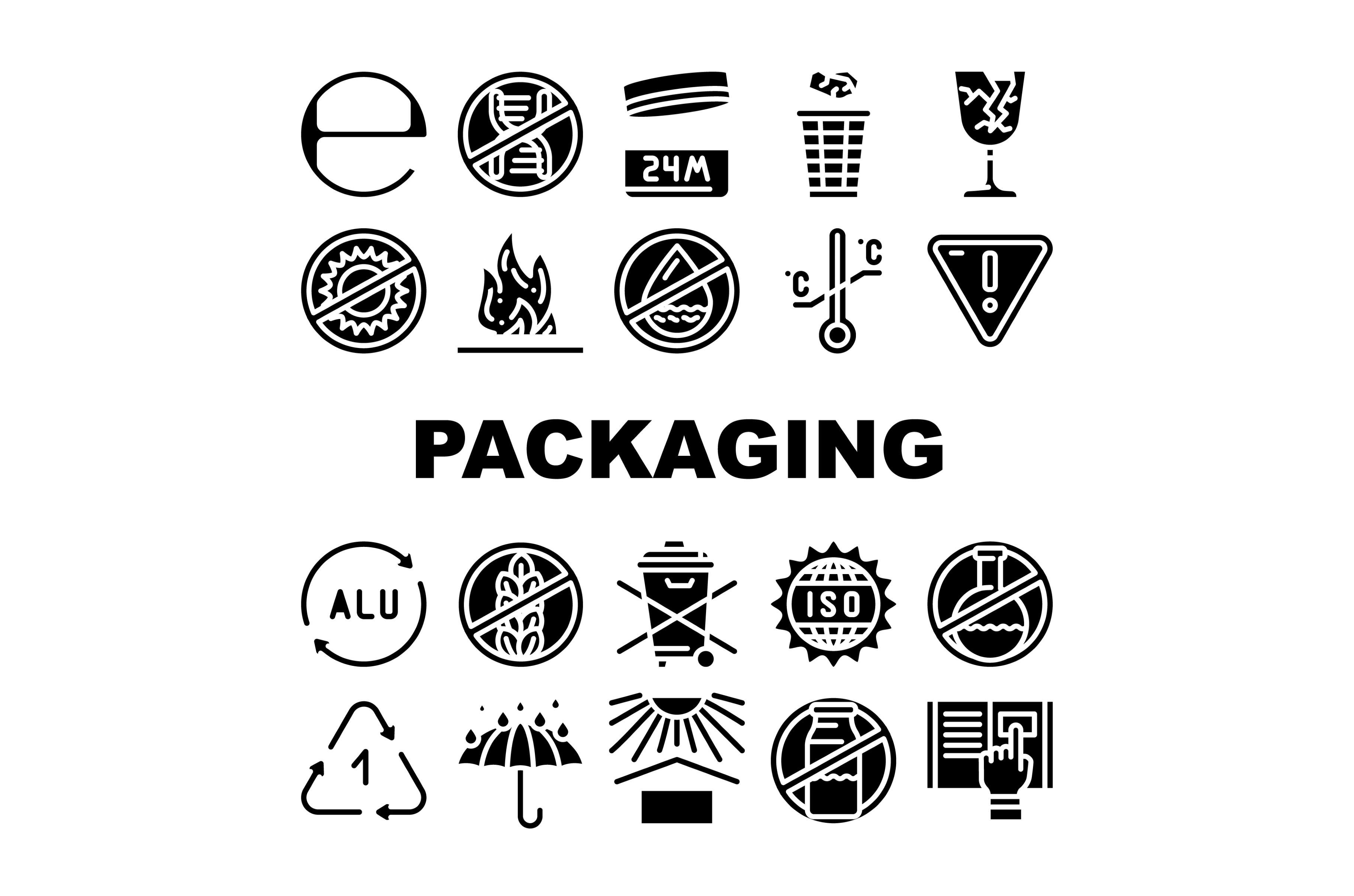Packaging Industrial Marking Icons, an Industrial Photo by pikepicture