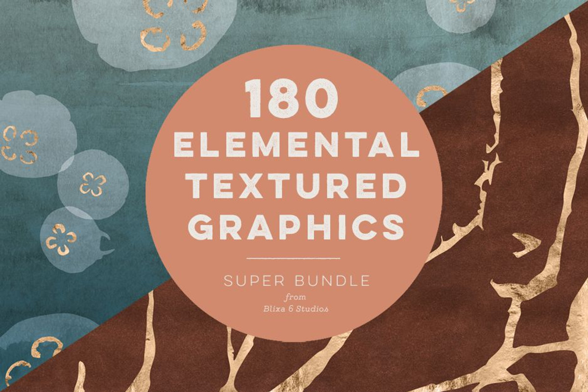 180 Elemental Textured Graphics, a Pattern Graphic by Blixa 6 Studios