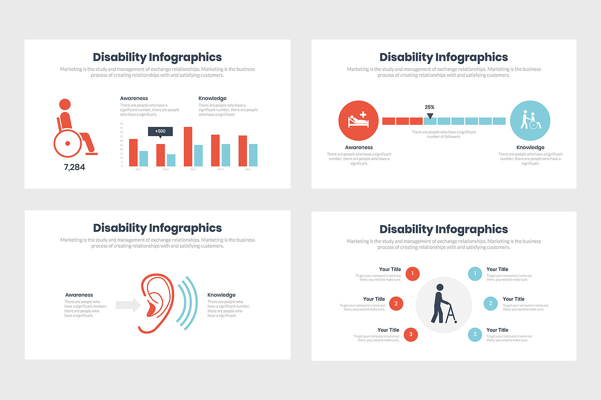 Disability Infographics Template, a Presentation Template by slidequest