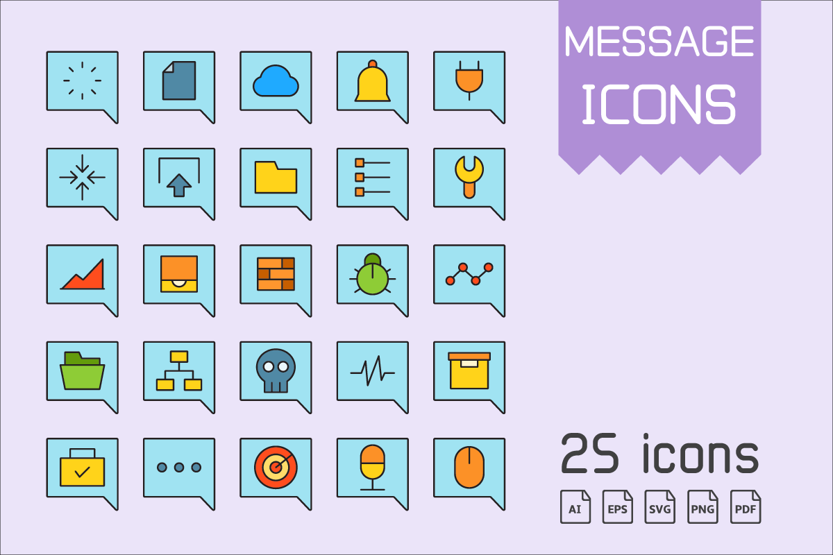 Vector Set of Message and Ui Icons, an Icon by Designfour