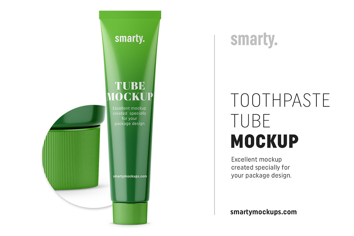 Toothpaste tube mockup, a Packaging Mockup by Smarty Mockups