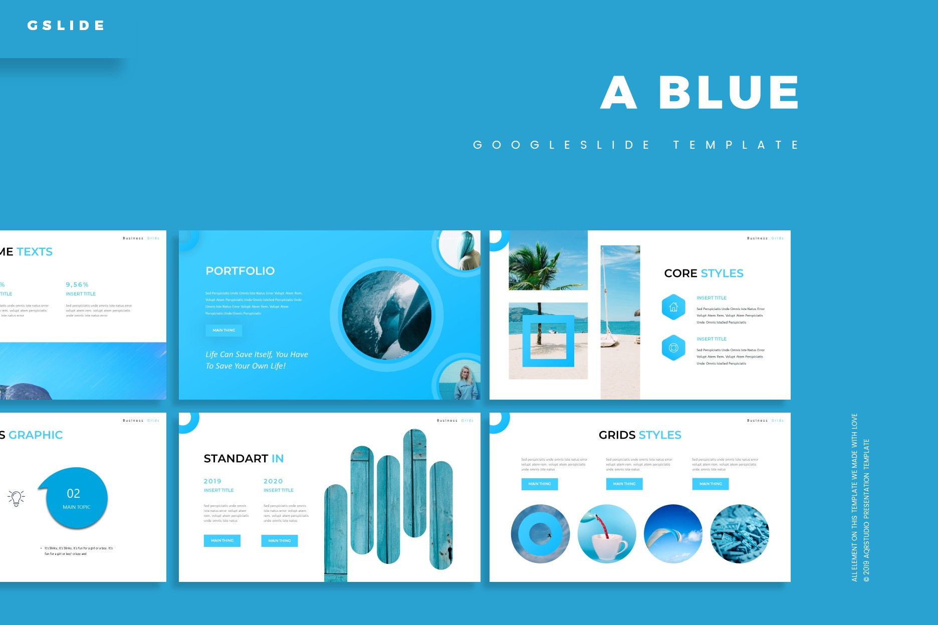 Blue - Google Slides Template | Presentation Templates ~ Creative Market