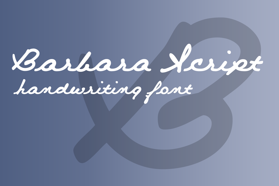 Barbara Script, a Script Font by BluHead Studio