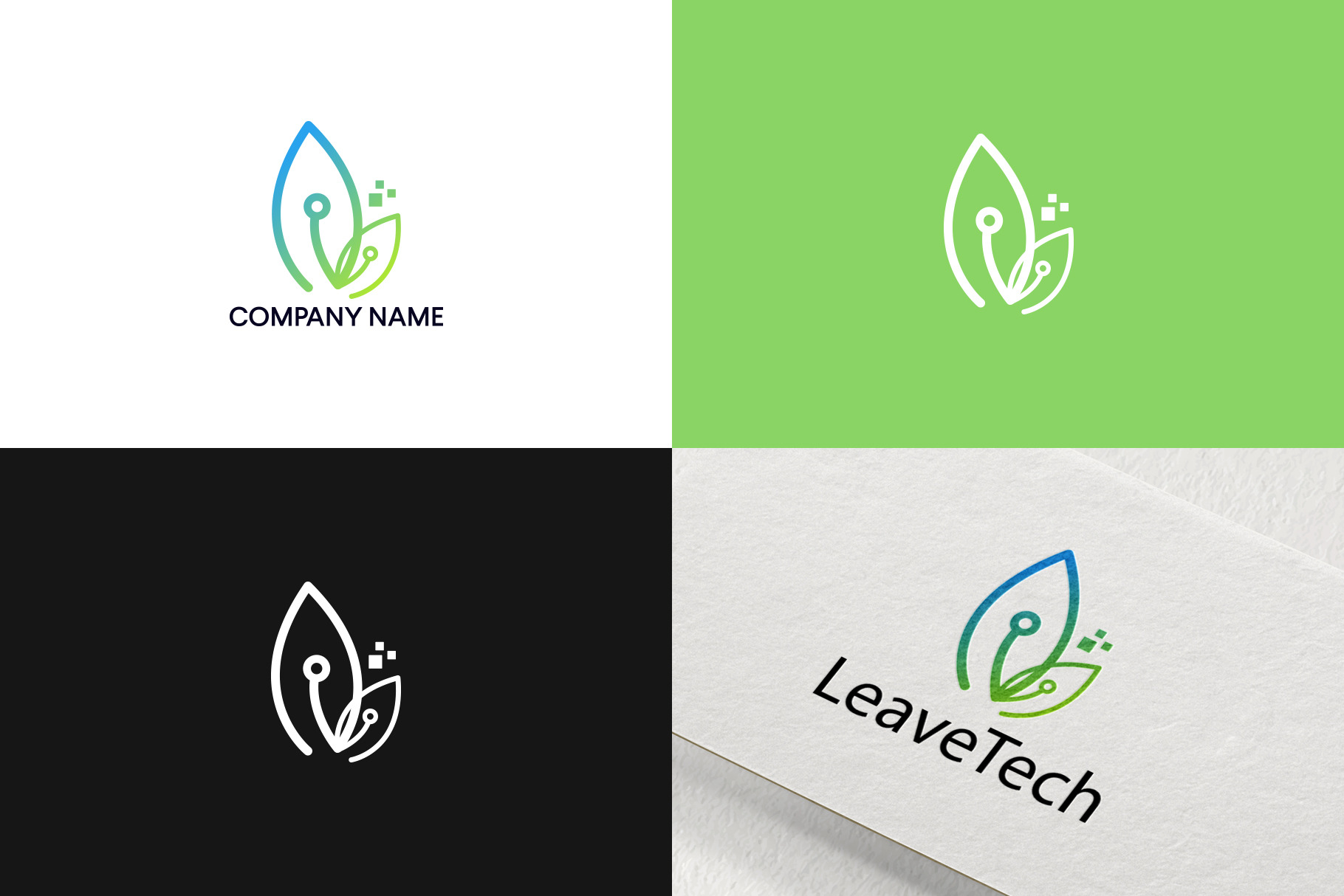 Leaves logo design, a Branding & Logo Template by GranzCreative