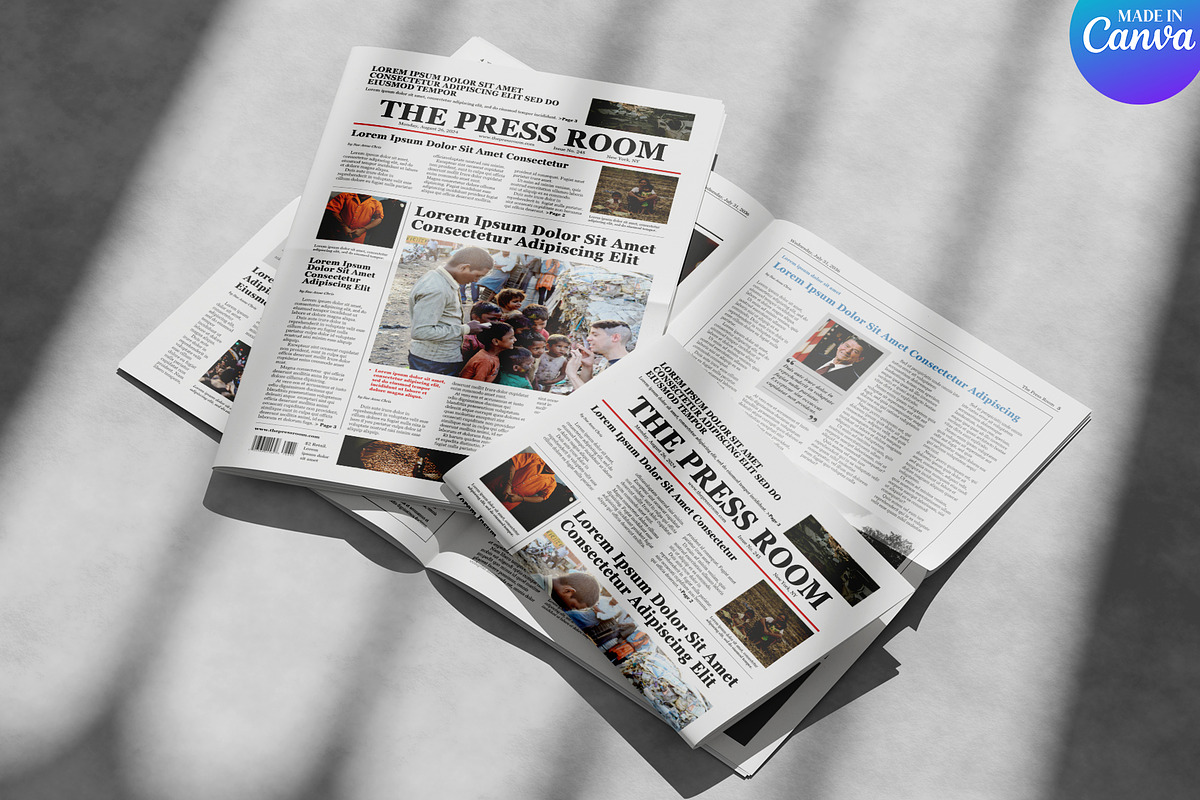 Tabloid-Style Newspaper Template