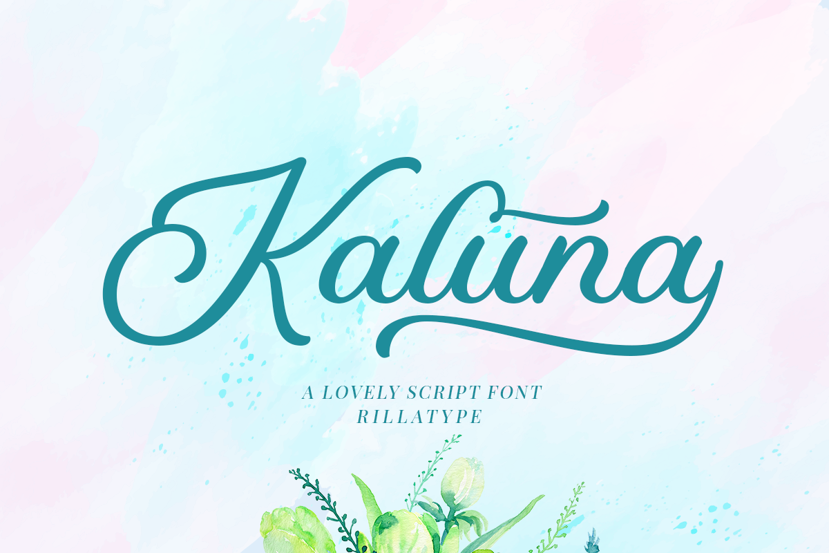 Kaluna Lovely Script, a Script Font by Rillatype