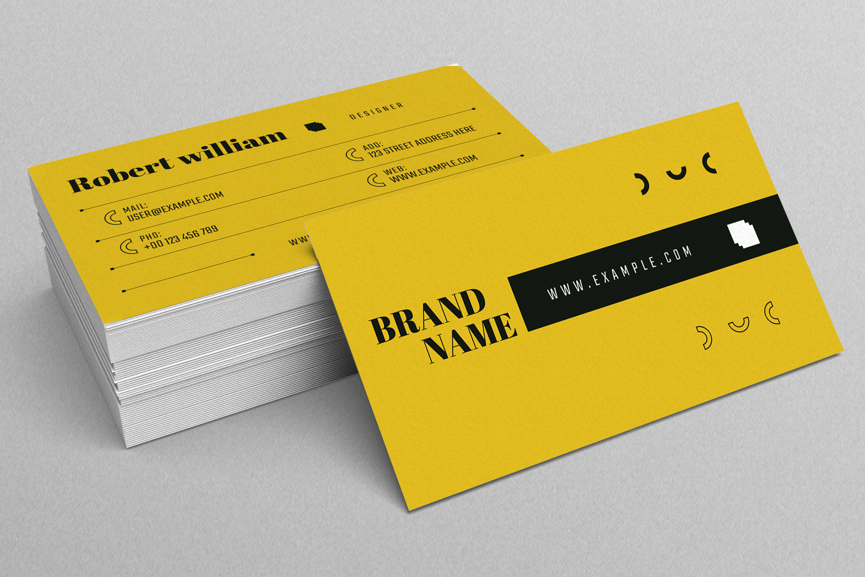 Yellow Color Business Card Design