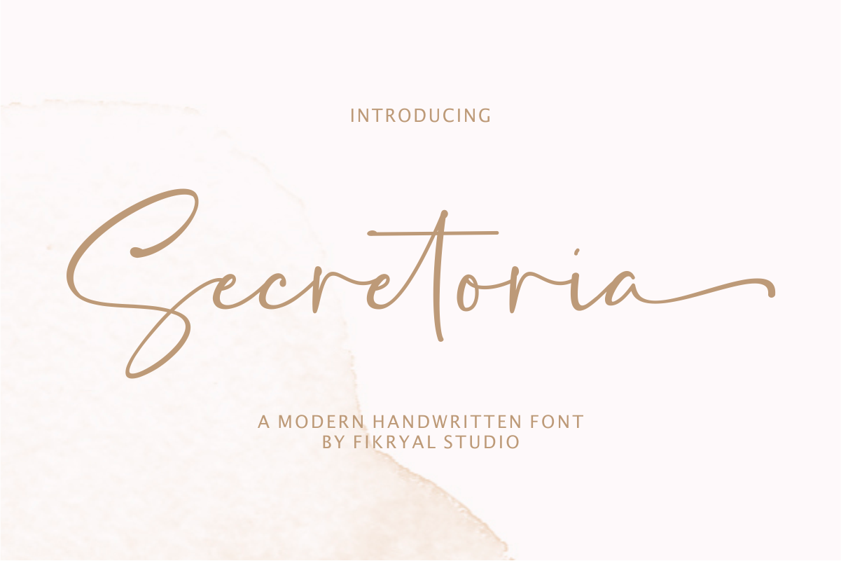 Secretoria - Handwritten Font, a Script Font by Fikryal Studio