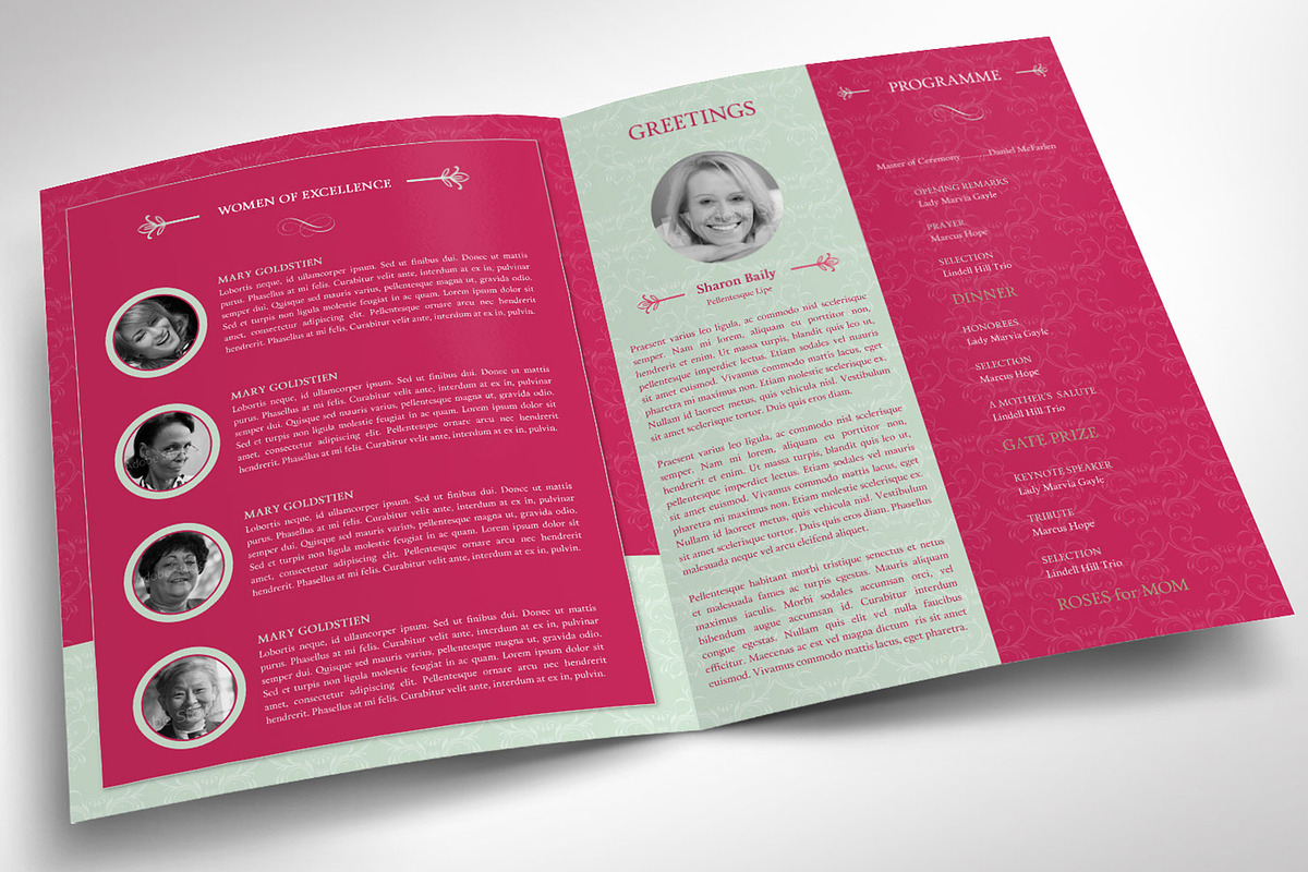 Mothers Day Event Program Word 4Pages