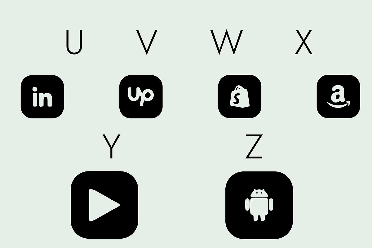 Social Networks Icons Dingbats Font