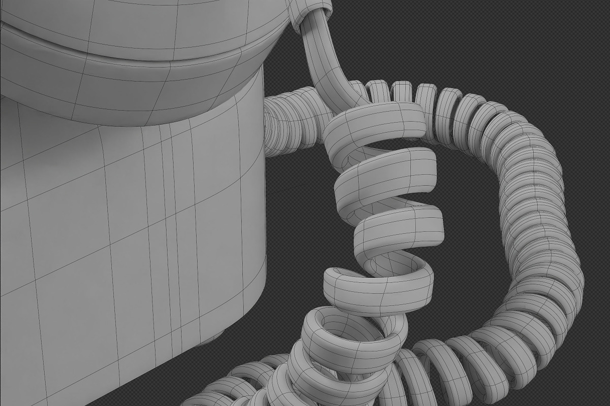 Retro Rotary Telephone 3d Model