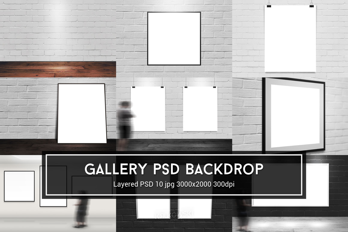 Gallery PSD Backdrop, a Texture Graphic by Krukowski Graphics