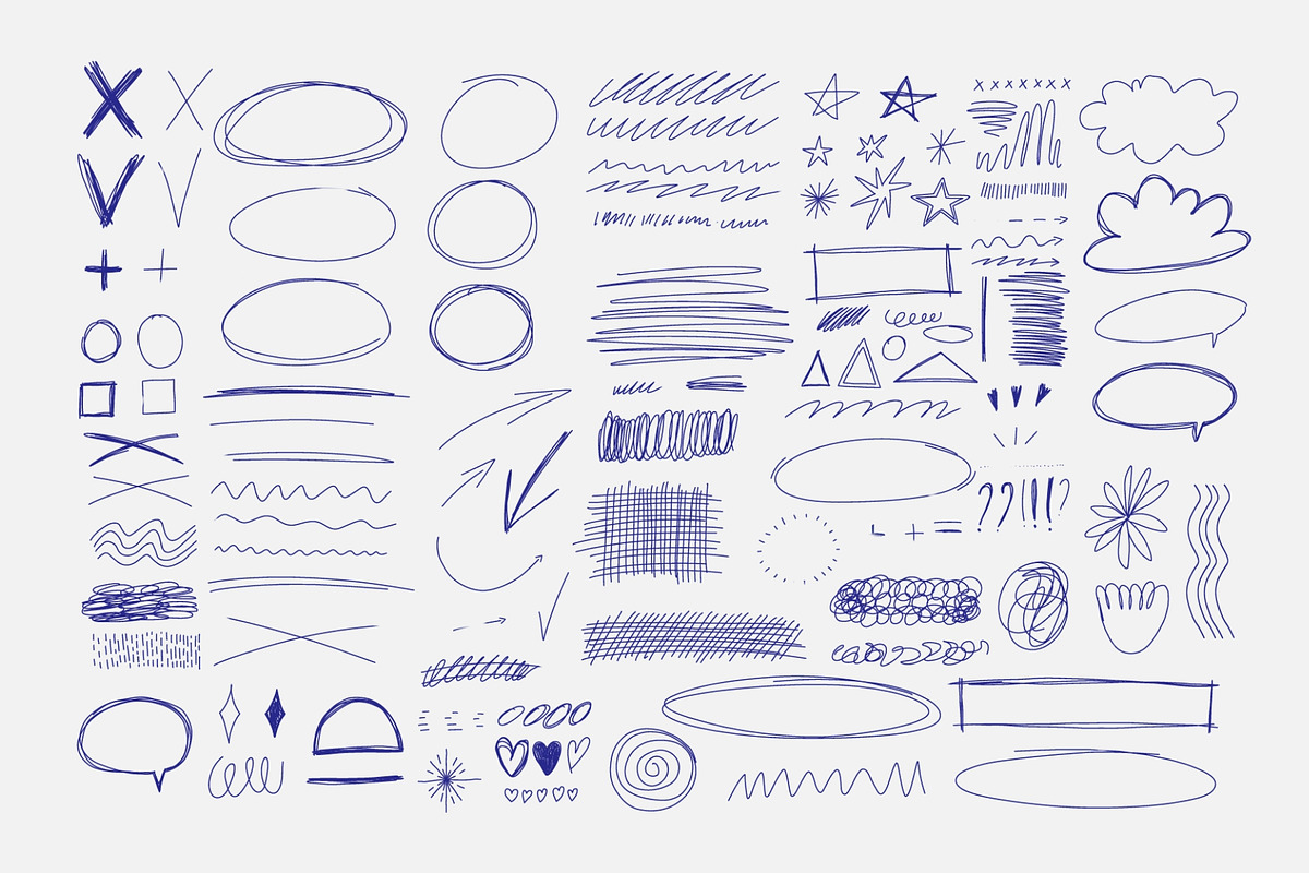Modern pen scribble bundle, an Object Graphic by Kristina Chistiakova