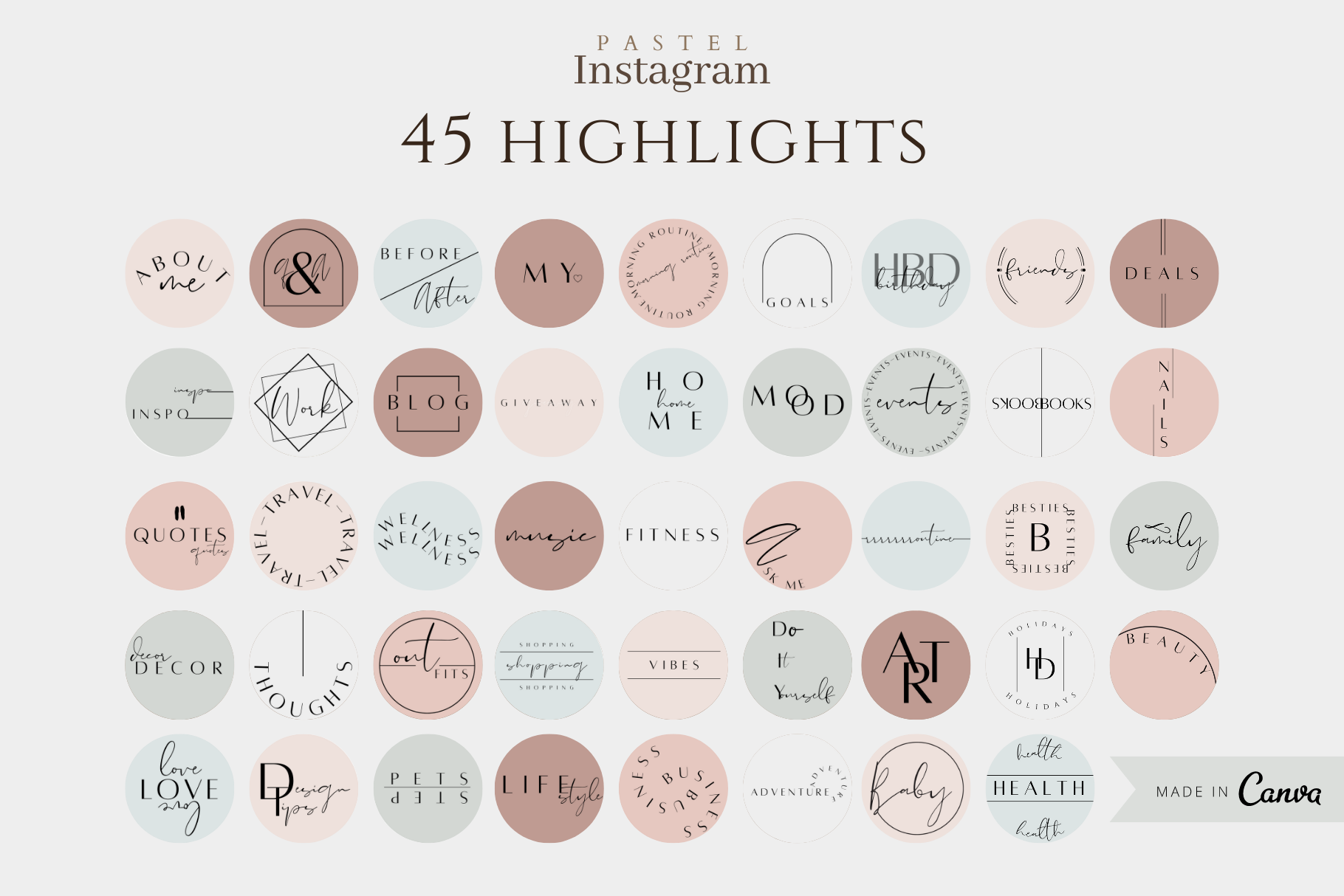 Instagram Story Highlight Covers Kit, a Social Media Template by ...
