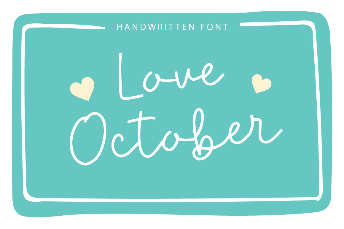 Love October | Handwritten Font, a Script Font by Artstudio