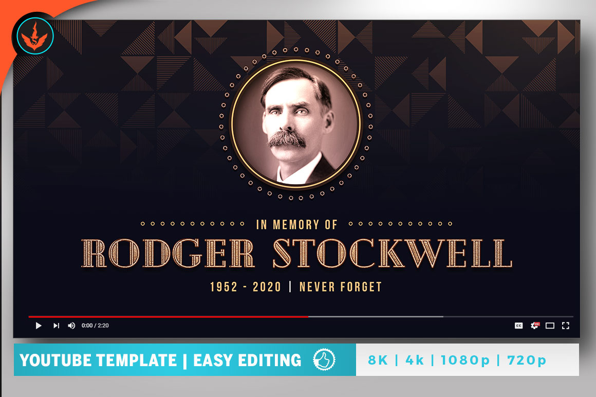 Art Deco Funeral Video Thumbnail, a Social Media Template by ...