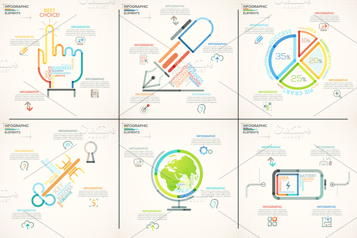 Outline Infographic, a Presentation Template by Andrew Kras Design