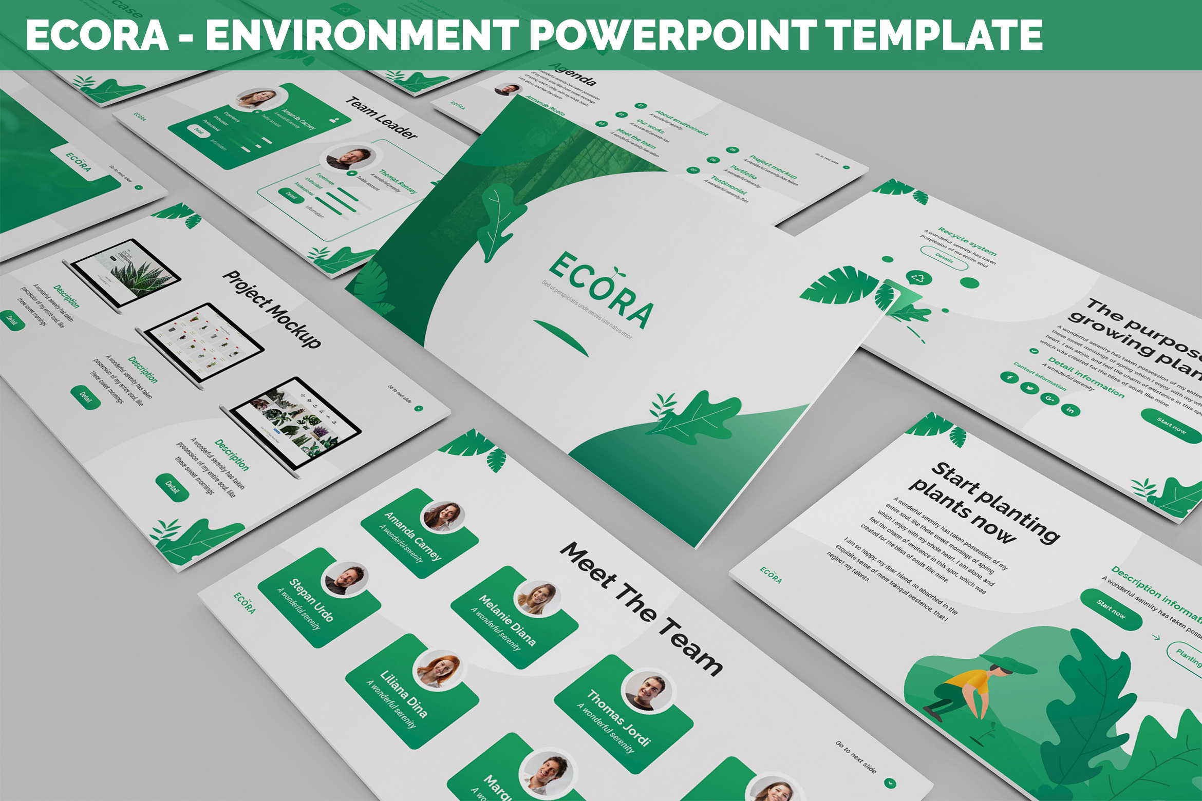 Ecora - Environment Powerpoint, a Presentation Template by SlideFactory