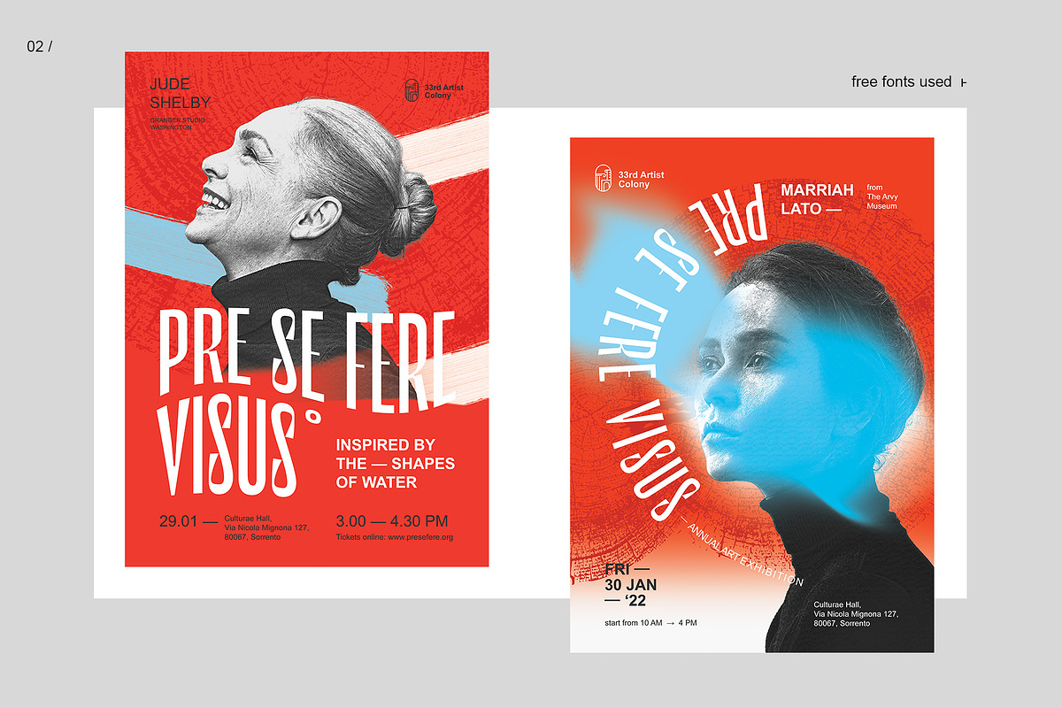 EXHIBITION Event Poster Templates, a Flyer Template by Bornx Design