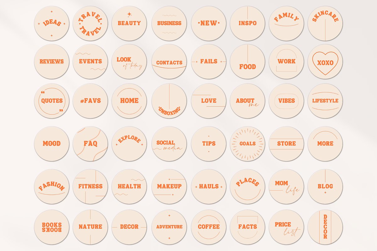 Retro Instagram Highlight Covers, a Social Media Template by Boltik ...