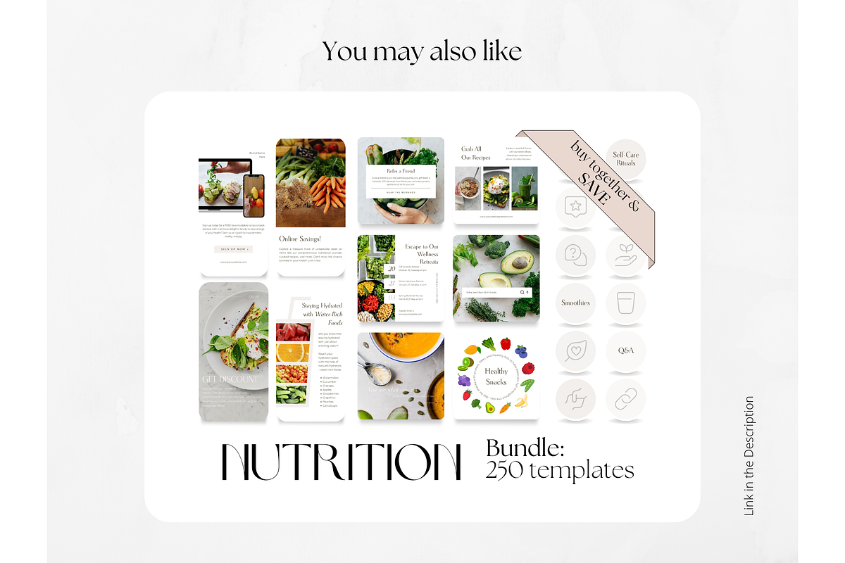 80 Nutrition Post Templetes, a Social Media Template by PatternLab.
