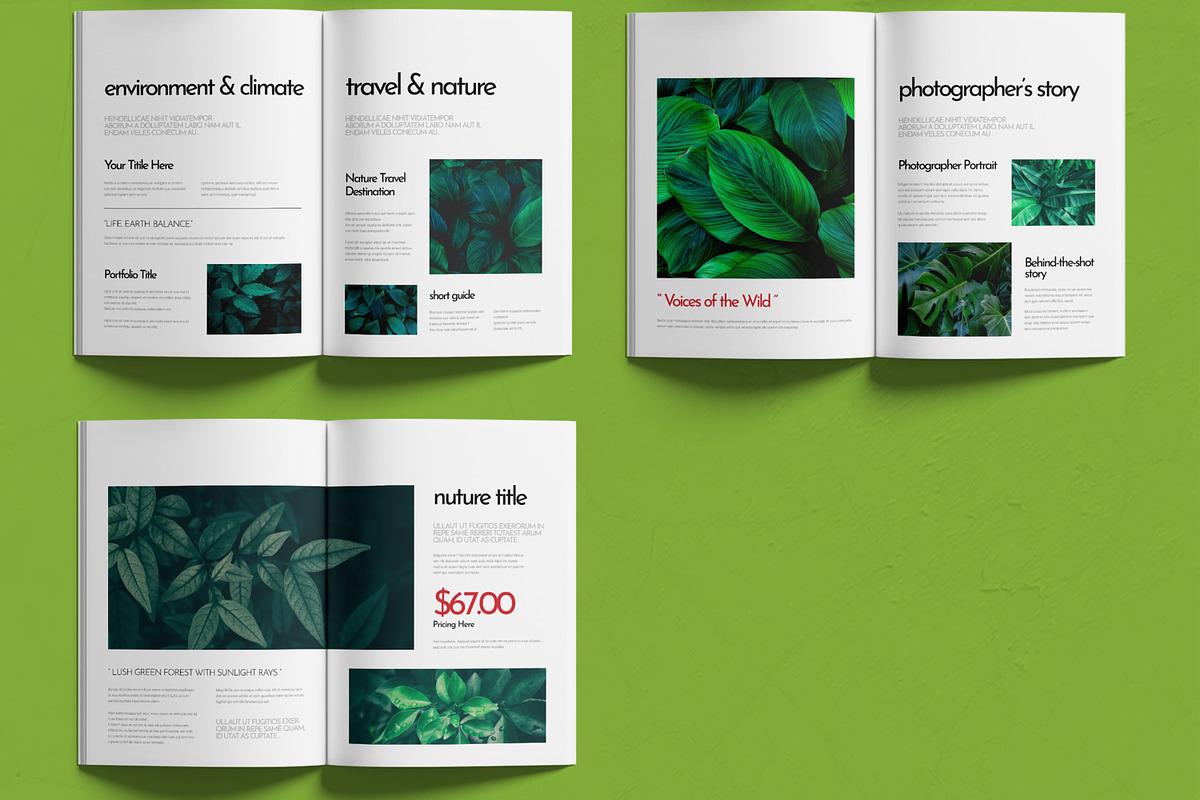 Natural Magazine Editorial Design