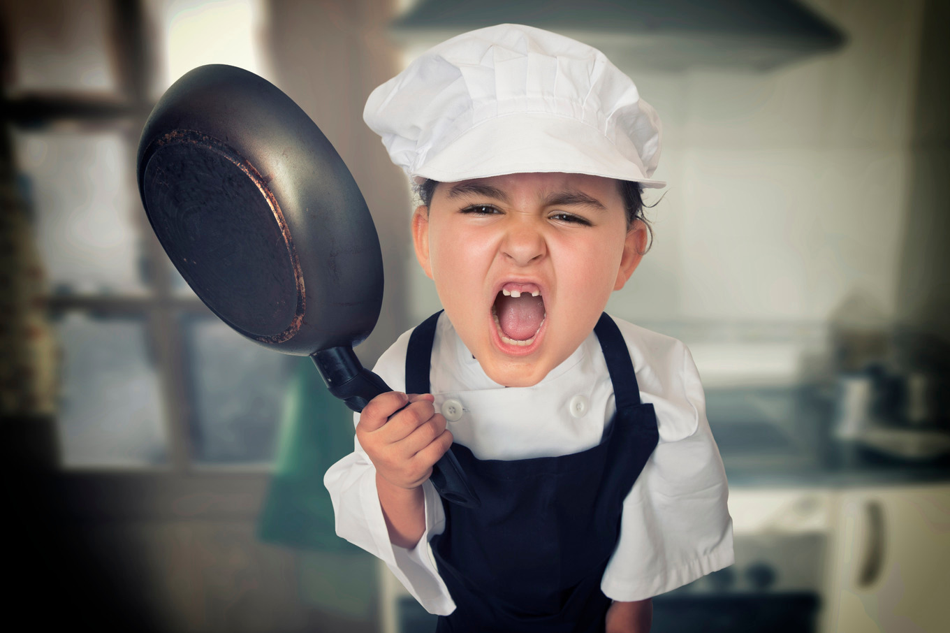 Angry chef girl featuring cook, child, and chef, a Person Photo by De ...