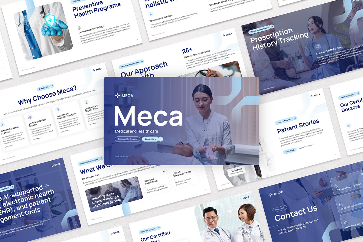 Meca – Medical Health, a Presentation Template by Typoraith Co