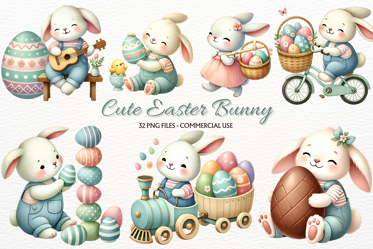 Nursery Easter Bunny PNG Clipart, an Animal Illustration by ...