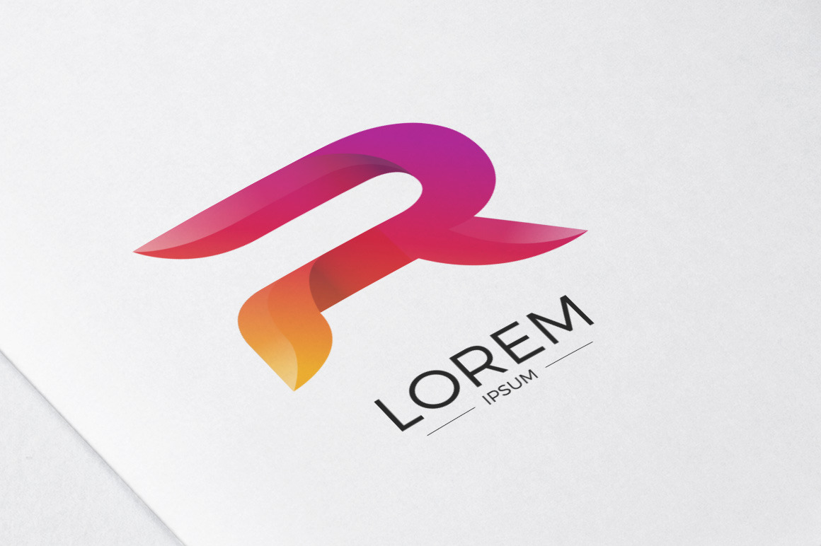 R Alphabet Abstract letter logo, a Branding & Logo Template by Woo Graphics