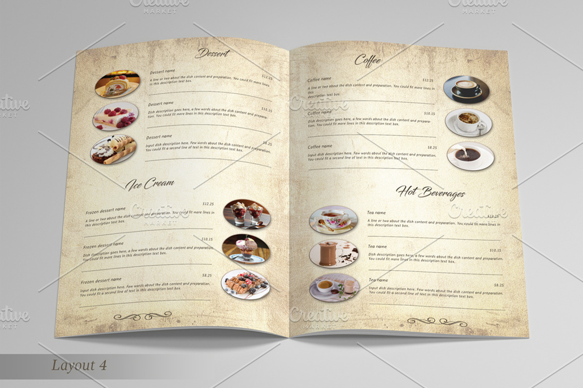 Vintage Food Menu & Business Card, a Brochure Template by BettyDesign ...