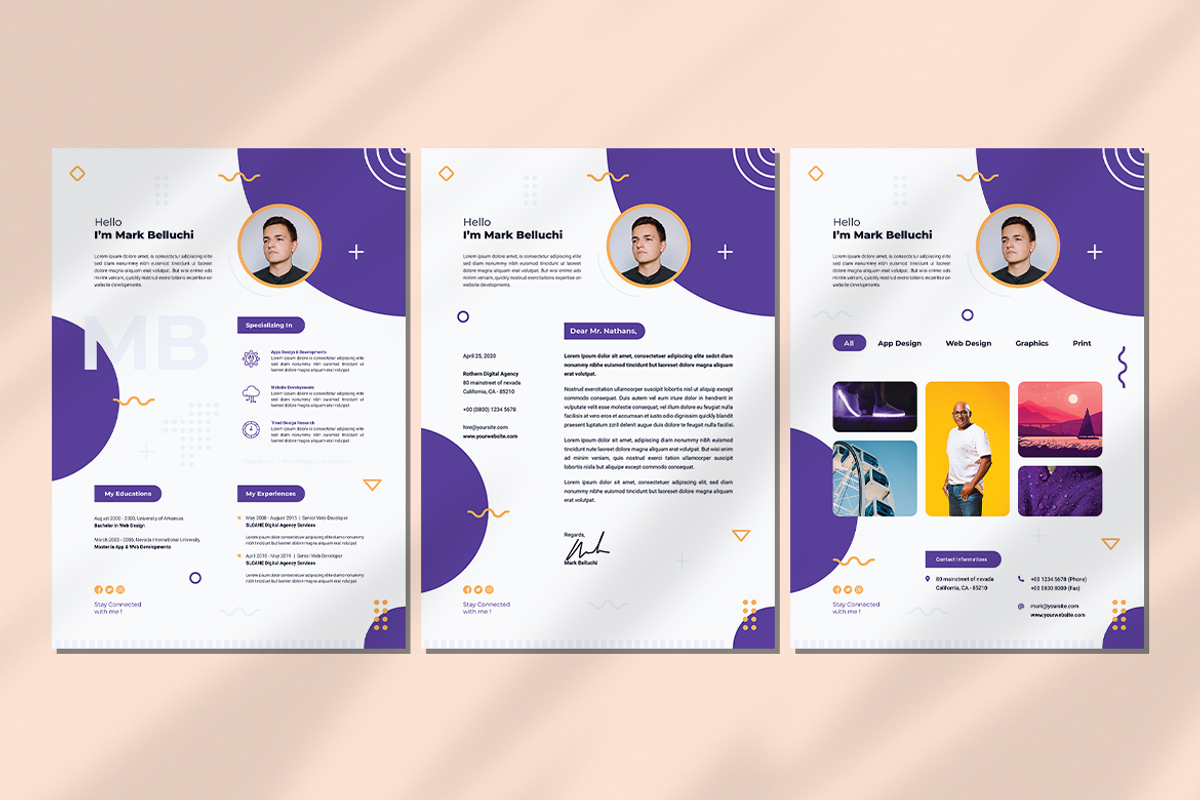 Web Developer CV Resume, a Resume Template by Rahardi Creative