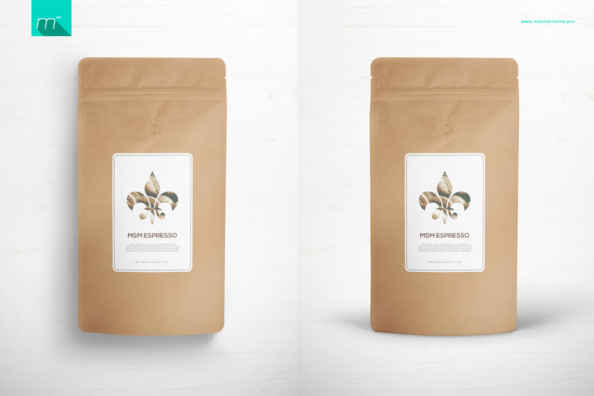 Coffee Pack and Box Mock-up, a Packaging Mockup by Mocca Mockups Store