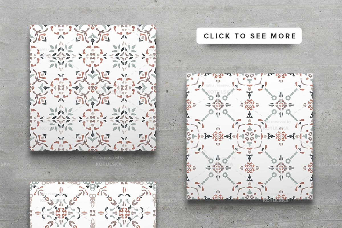 Watercolor/Vector Tile Patterns, a Pattern Graphic by Kotulska