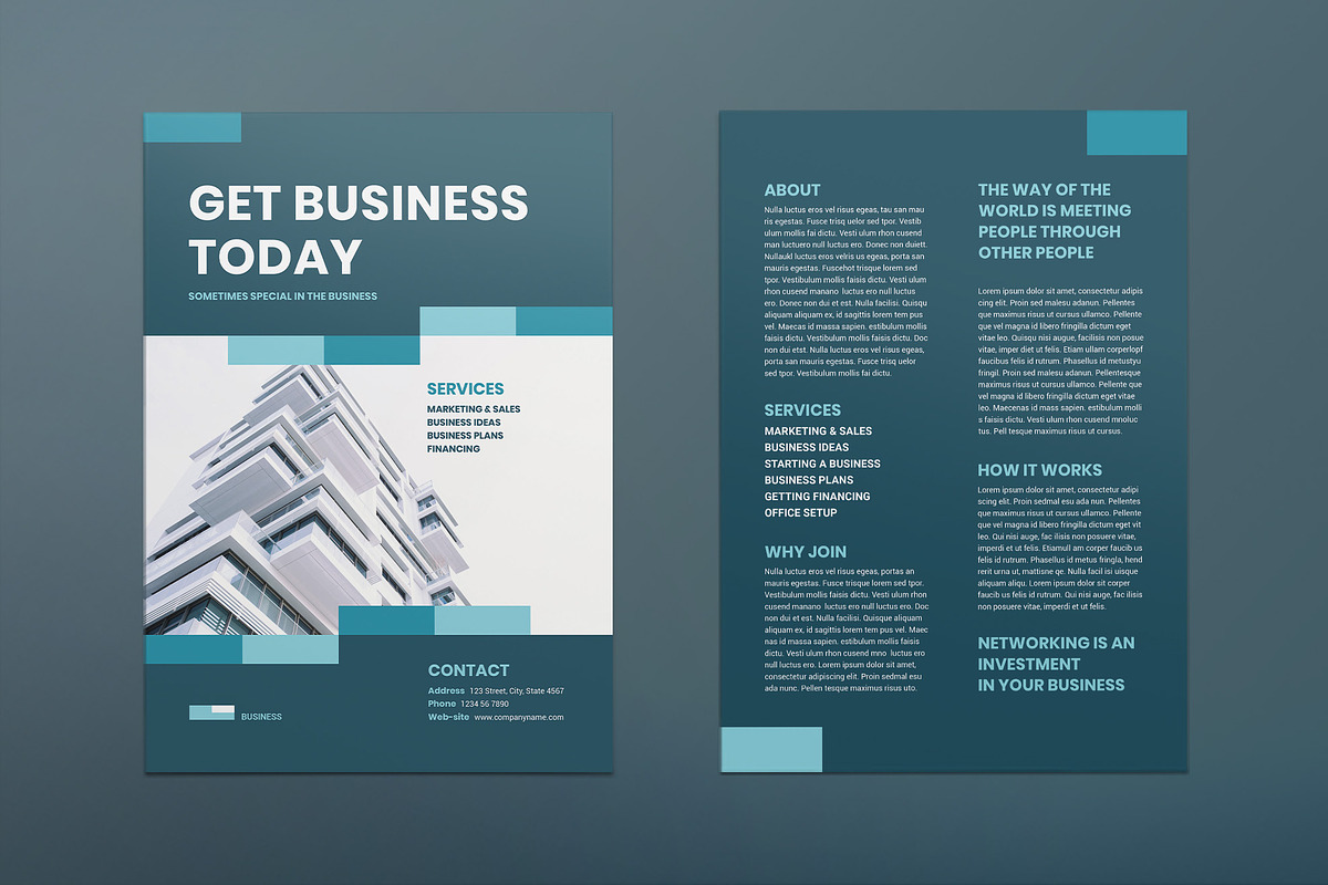 Business Networking Flyer, a Flyer Template by TemplatesNow!